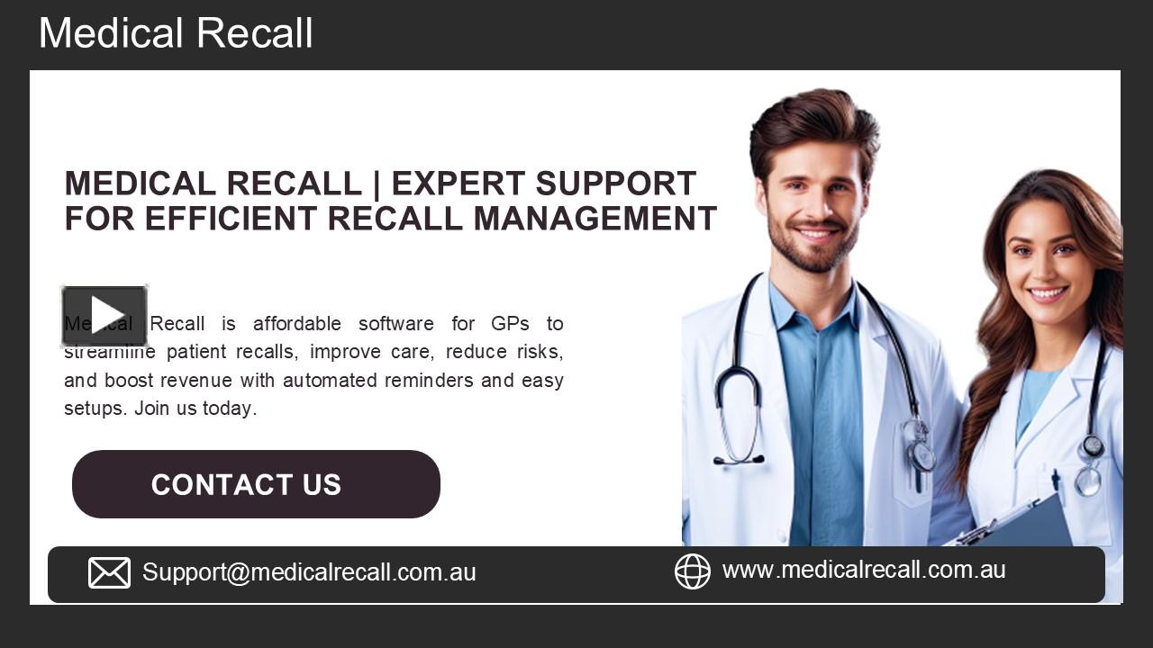 PPT – Medical Recall | Expert Support for Efficient Recall Management ...