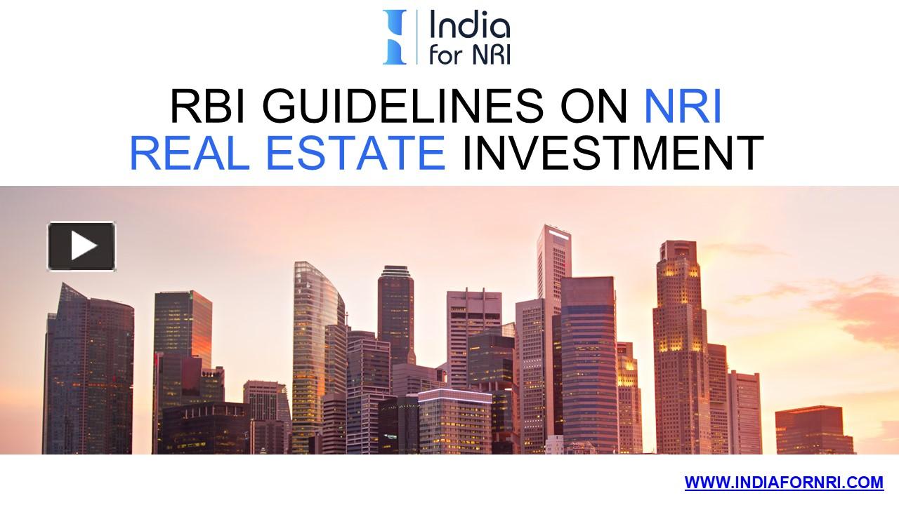 PPT – RBI Guidelines on NRI Real Estate Investment PowerPoint ...