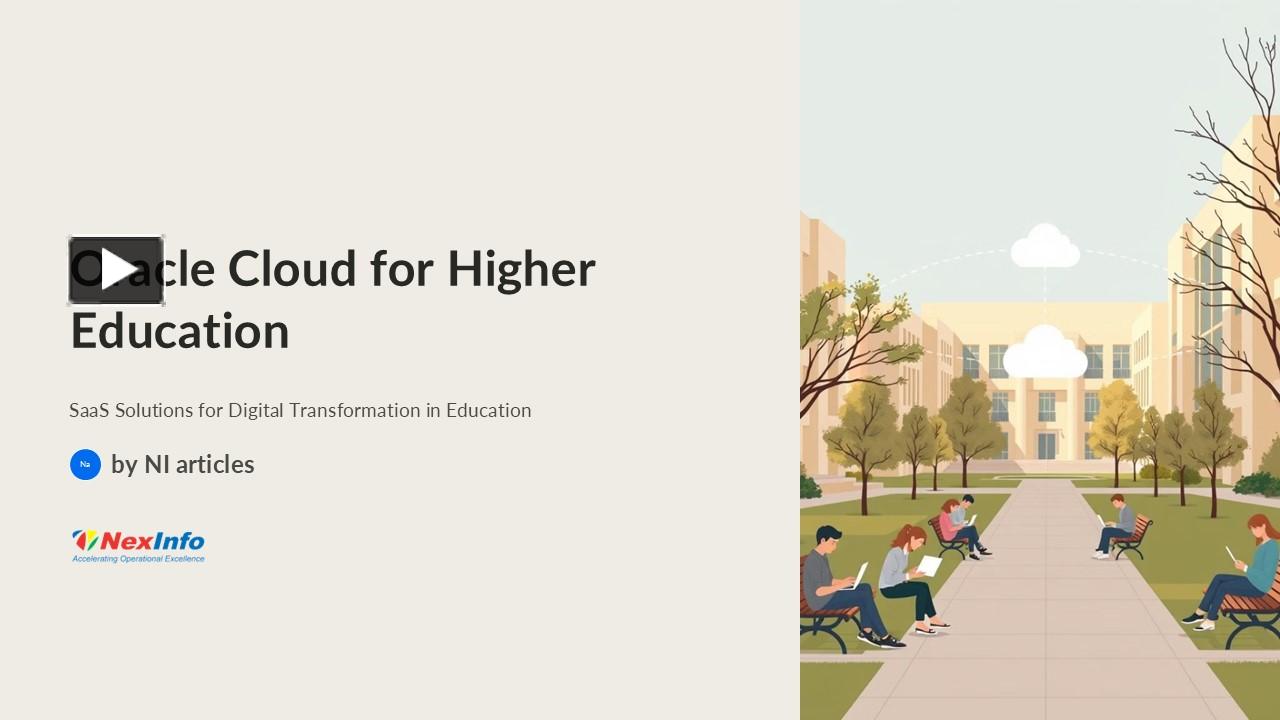 Oracle Cloud for Higher Education presentation | free to download