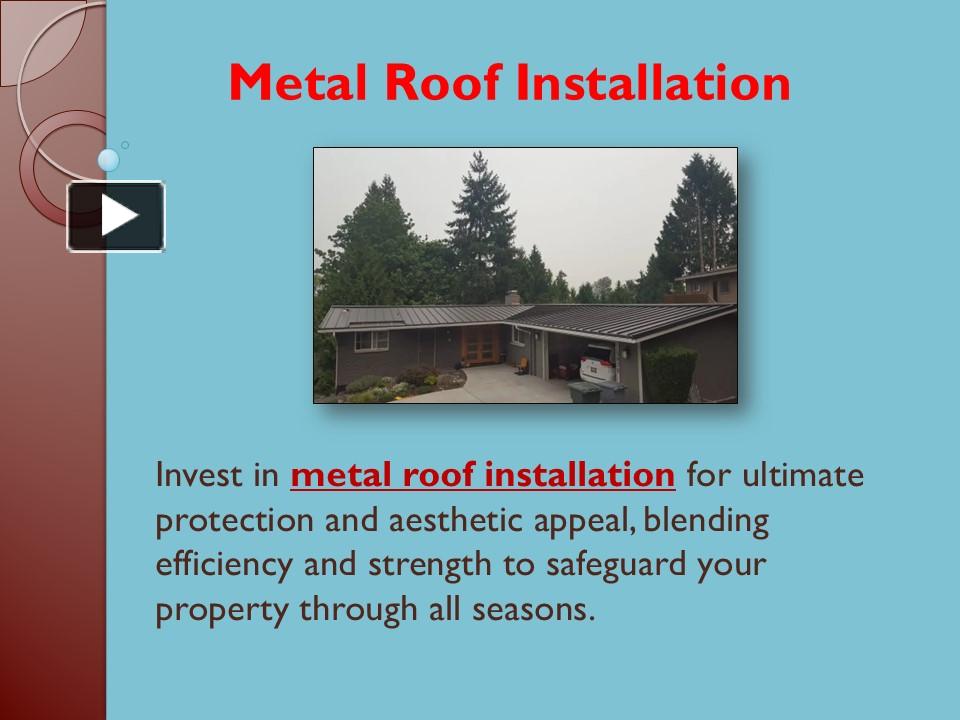PPT – Metal Roof Installation PowerPoint presentation | free to ...