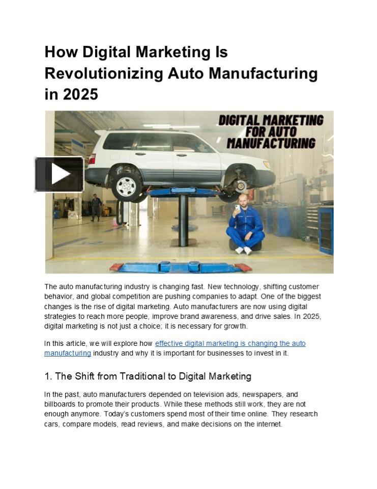 PPT – Top Digital Marketing Strategies for Auto Repair Shops to Attract ...