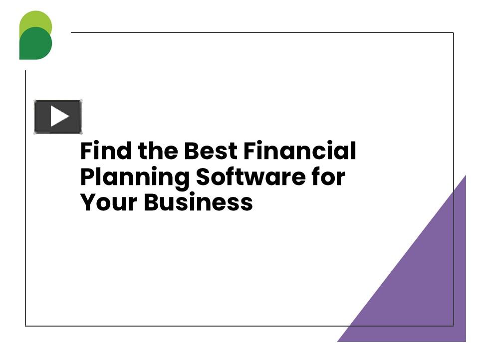 PPT – Find the Best Financial Planning Software for Your Business ...