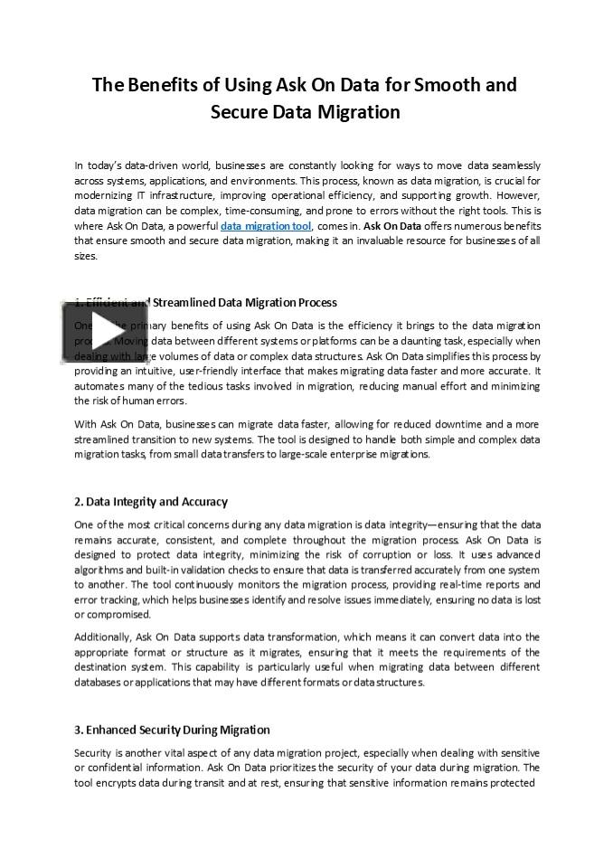 PPT – The Benefits of Using Ask On Data for Smooth and Secure Data ...