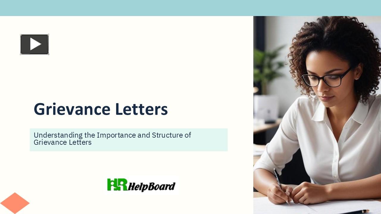 PPT – Grievance Letter Template PowerPoint presentation | free to ...