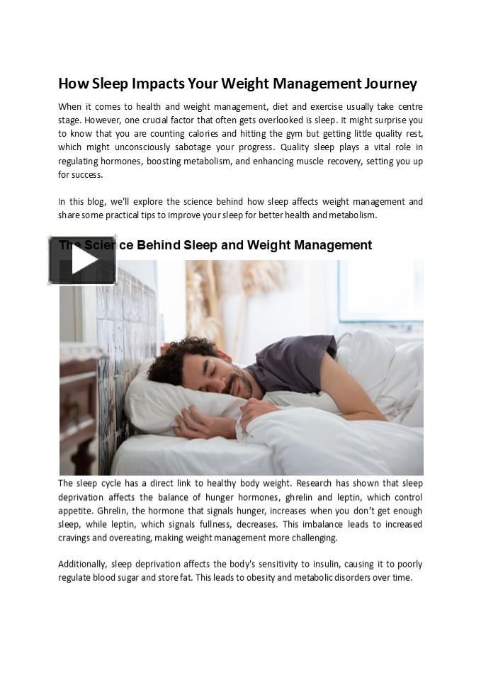 How Sleep Improves Health & Weight Management | Lightlife360 ...