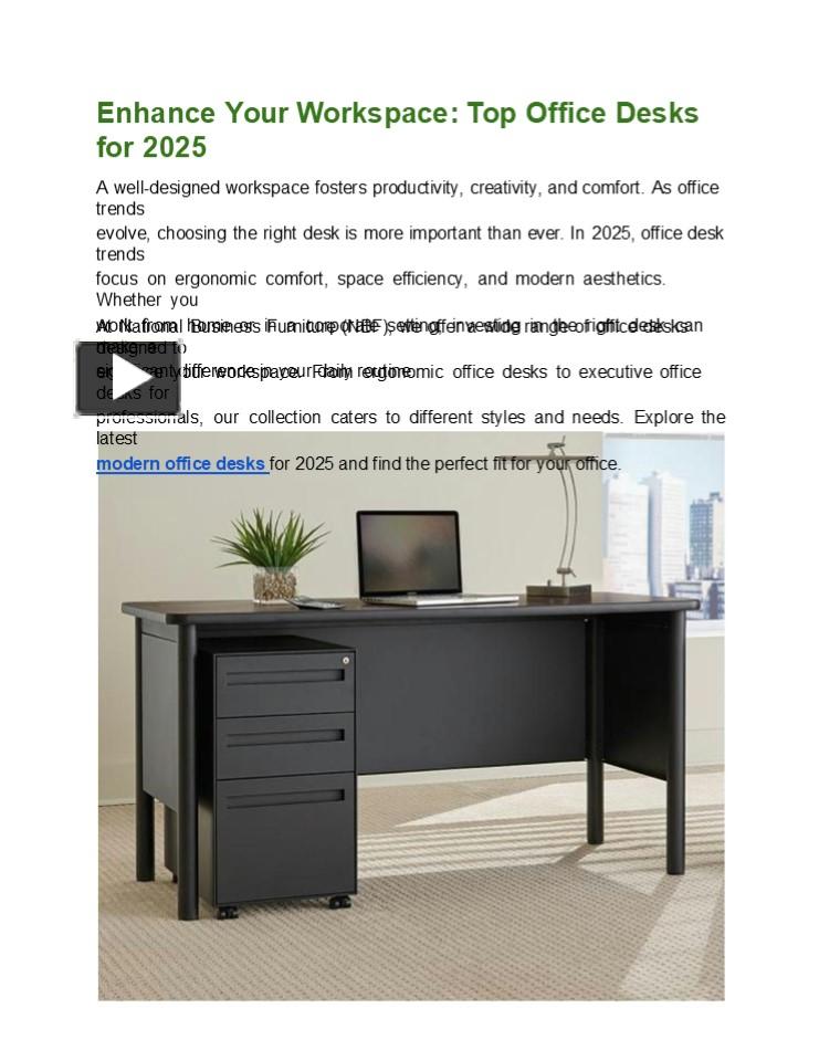 Enhance Your Workspace: Top Office Desks for 2025 presentation | free ...