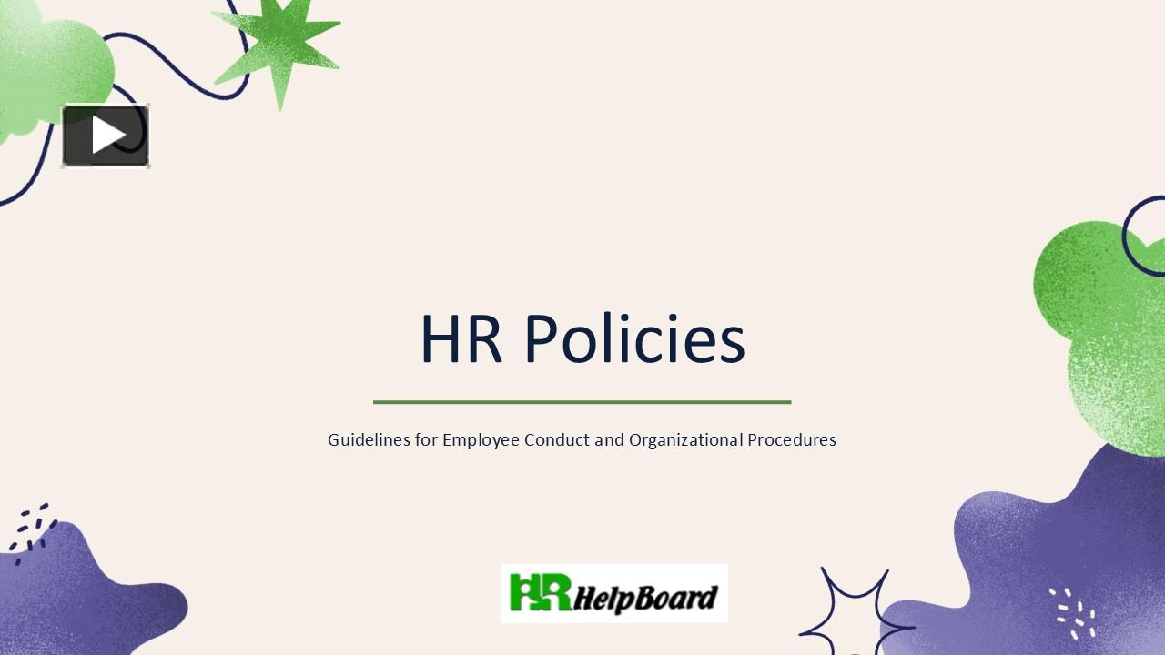 PPT – HR Policies PowerPoint presentation | free to download - id ...