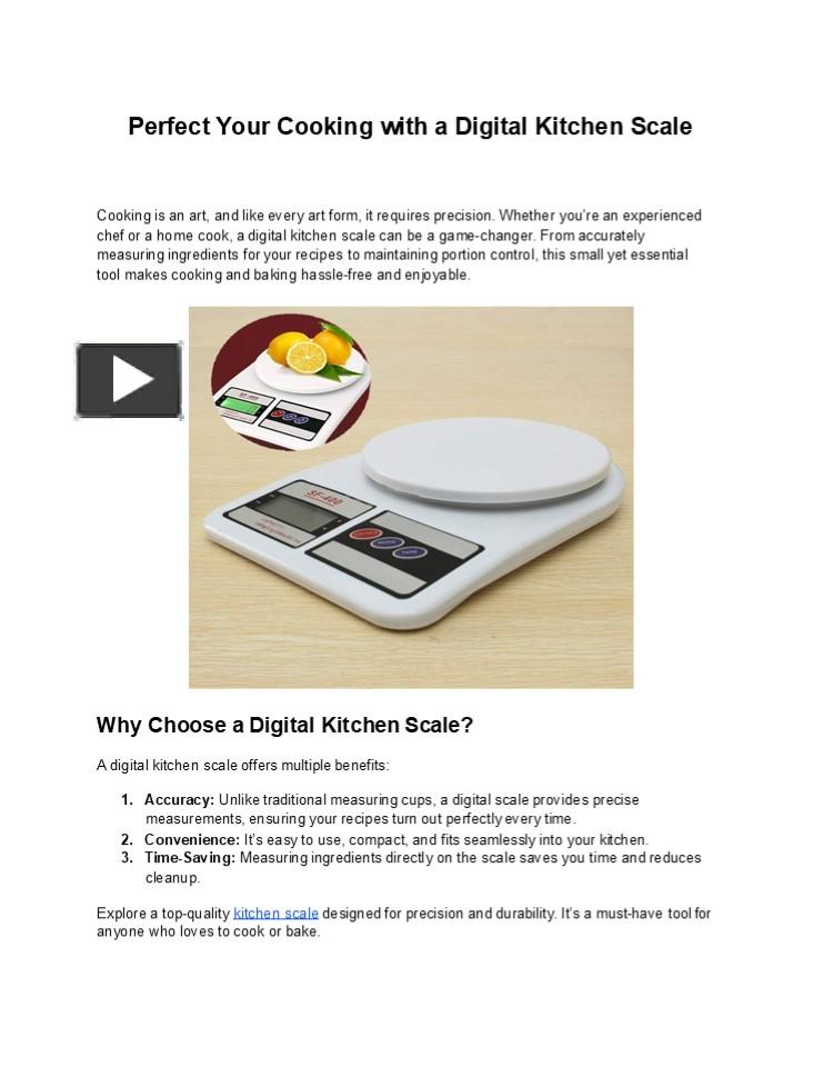 Perfect Your Cooking with a Digital Kitchen Scale (1) presentation ...
