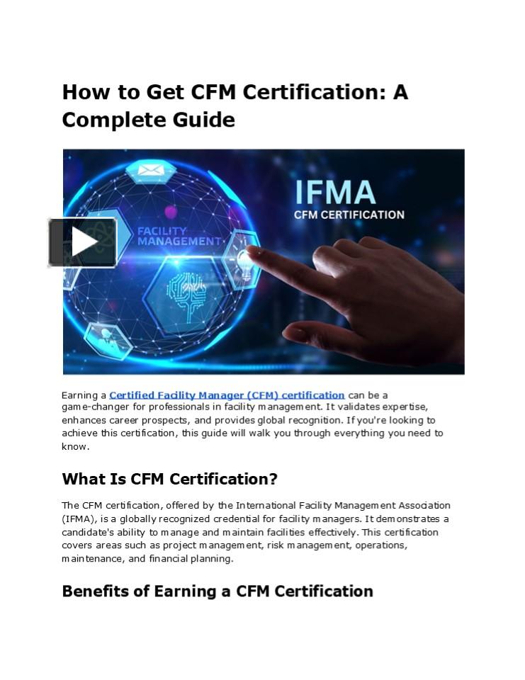 PPT – Boost Your Career with CFM Certification PowerPoint presentation ...