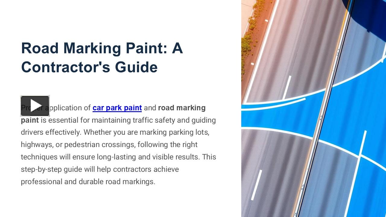 How to Apply Road Marking Paint: A Step-by-Step Guide for Contractors ...