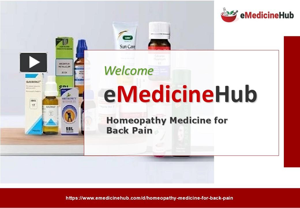 Homeopathy Medicine for Back Pain presentation | free to download