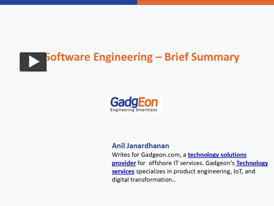 PPT – Software Engineering – Brief Summary PowerPoint presentation ...