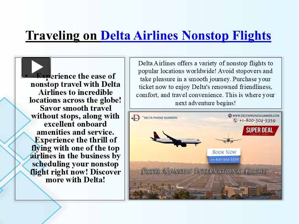 PPT – Delta Airlines Nonstop Routes and Best Flight Deals PowerPoint ...