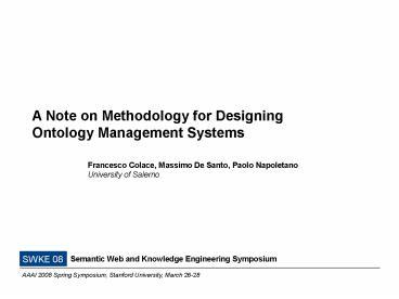 SWKE 08 presentation | free to view