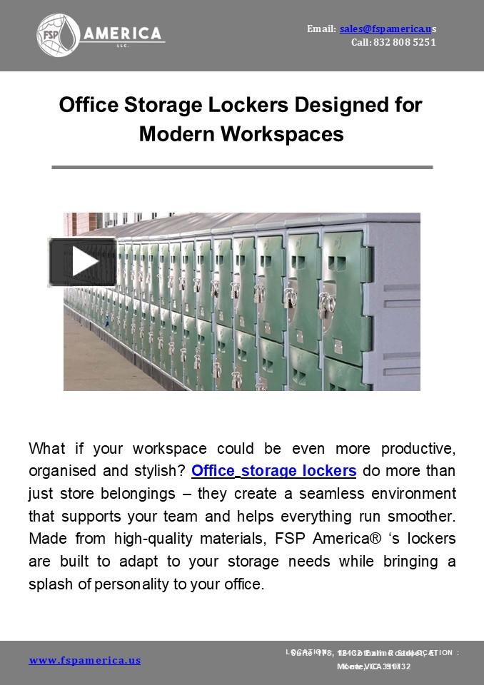 PPT – Office Storage Lockers Designed for Modern Workspaces PowerPoint ...