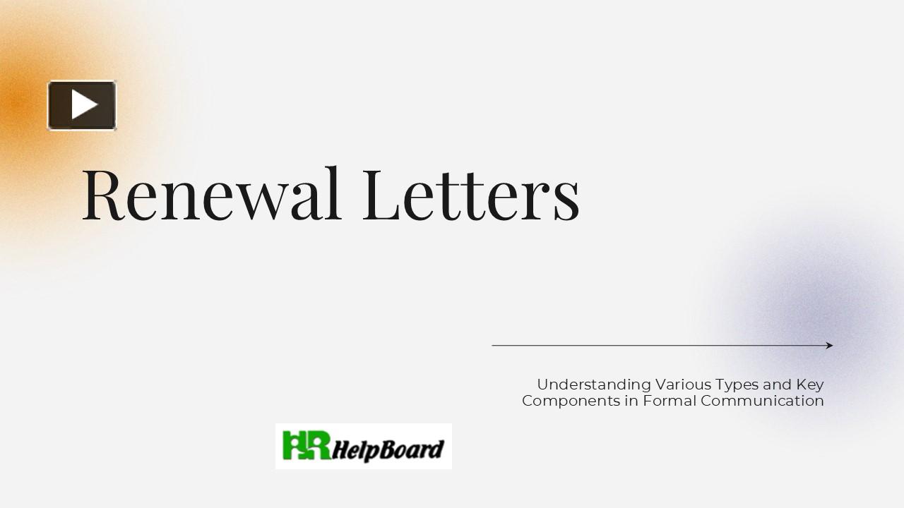 Membership Renewal Letter Sample presentation | free to download