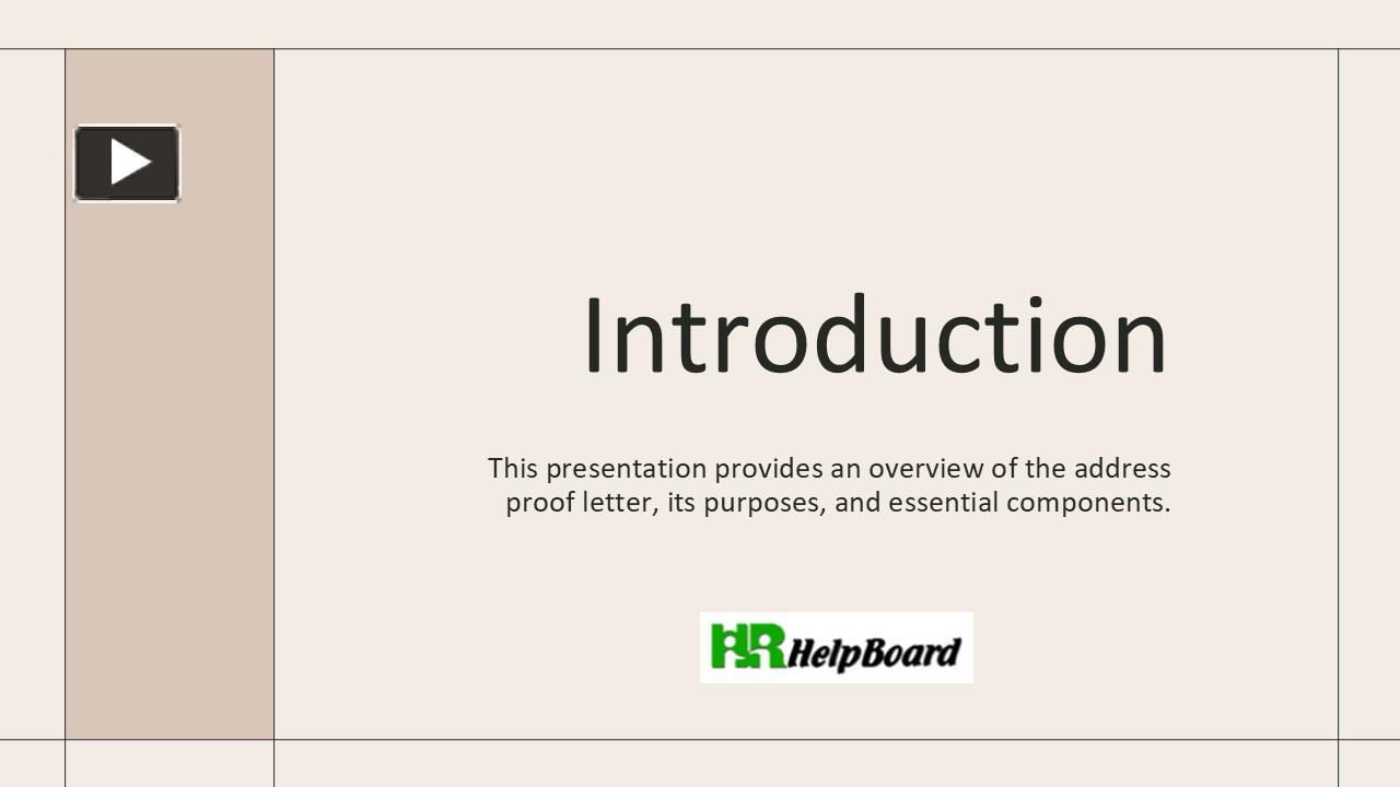 PPT – Address Proof Letter for Passport, Address Proof Letter Sample ...