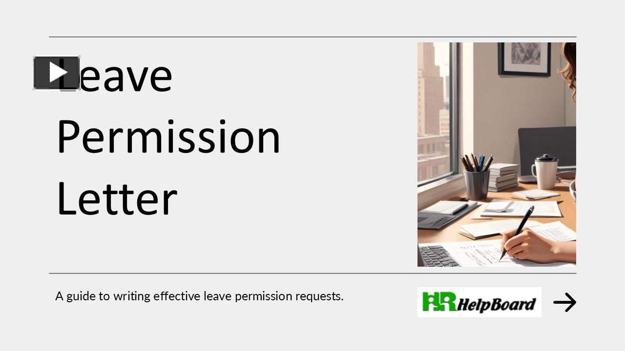 PPT – permission letter for leave PowerPoint presentation | free to ...