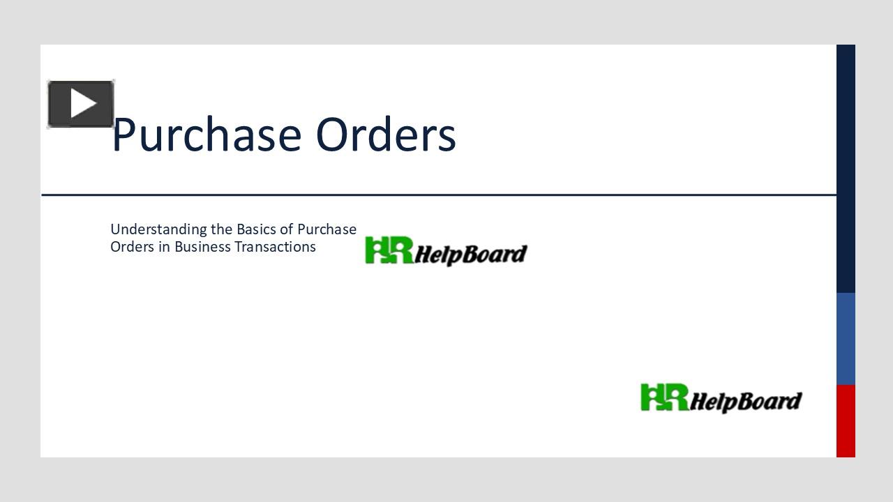PPT – simple way to create a purchase order PowerPoint presentation ...