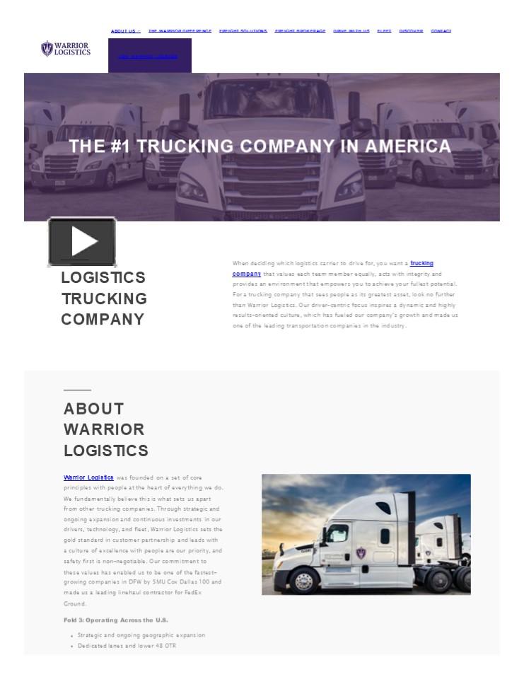 PPT – Logistics Trucking Company PowerPoint presentation | free to ...