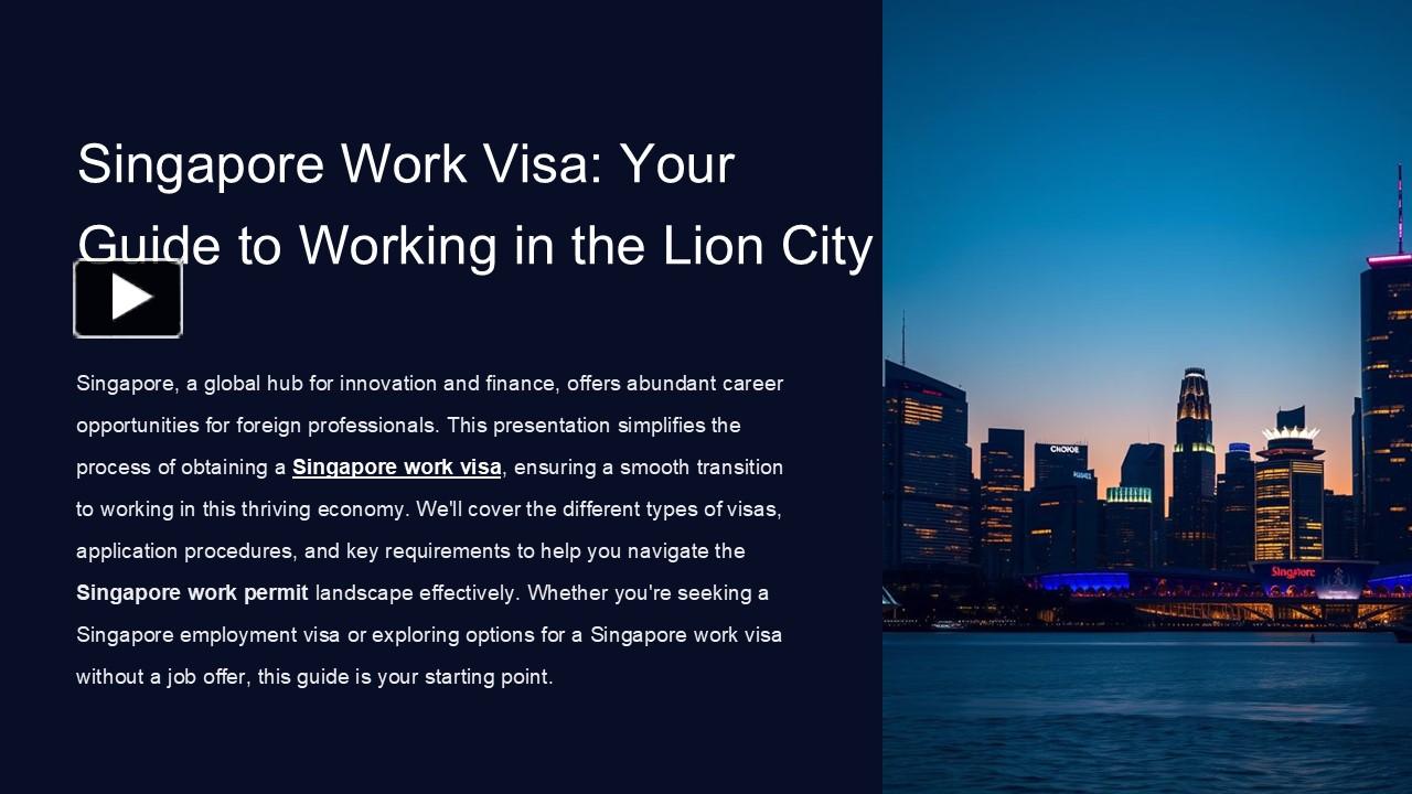 PPT – Singapore Work Visa: How to Apply and Requirements in 2025 ...