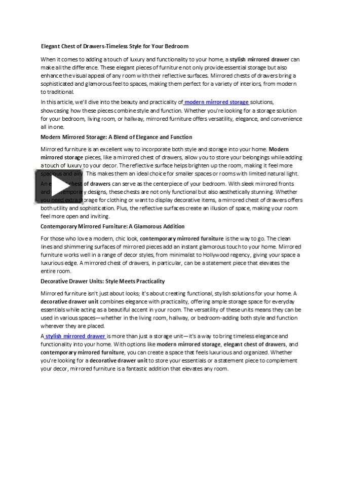 PPT – Elegant Chest of Drawers-Timeless Style for Your Bedroom ...