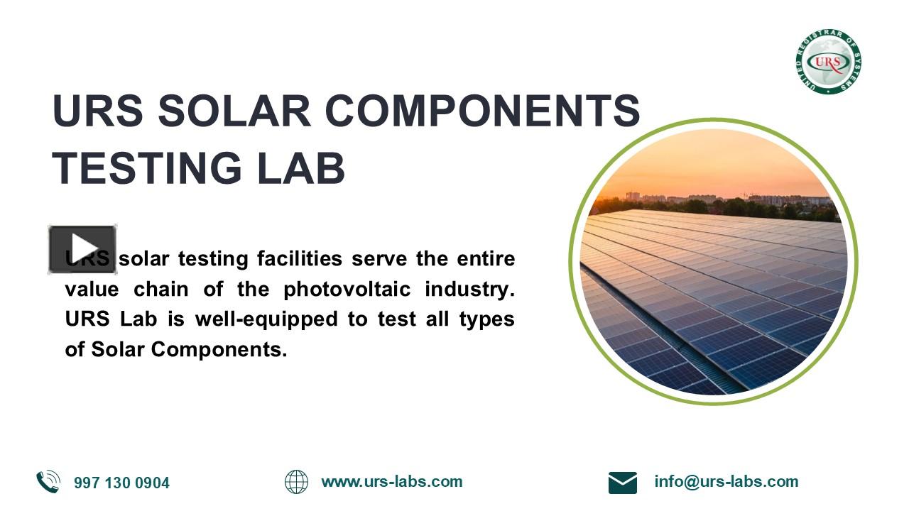 PPT – SOLAR Components Testing Laboratory Services PowerPoint ...