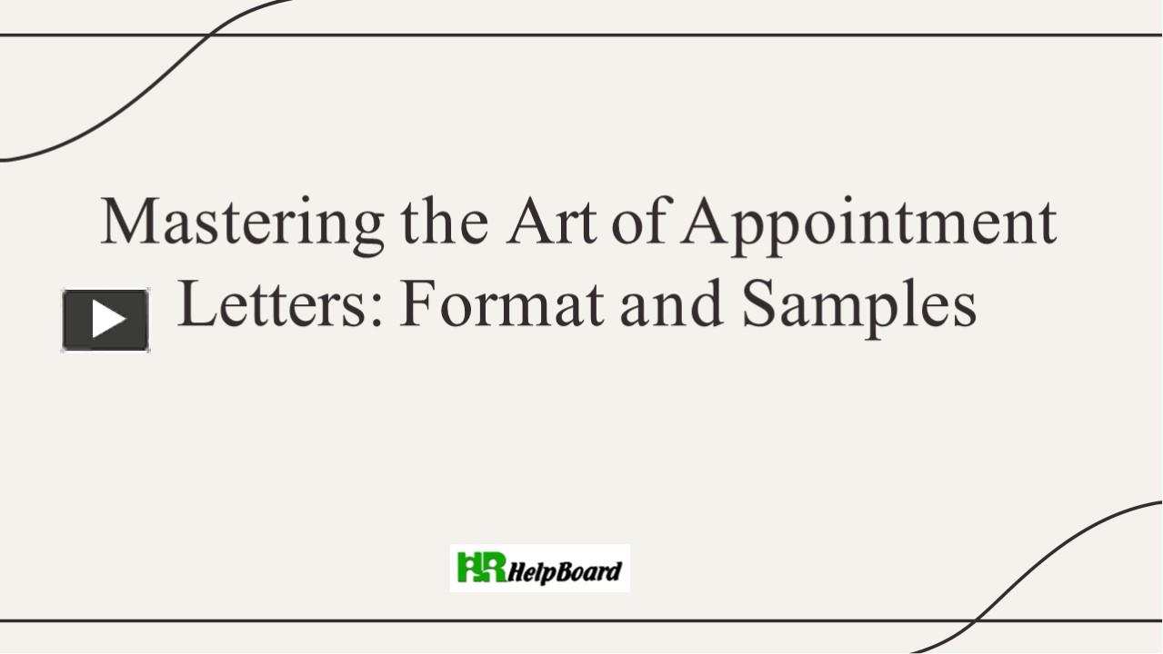 PPT – Letter of Appointment Samples and its Template PowerPoint ...