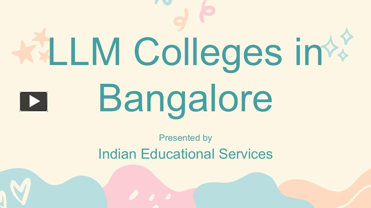 PPT – LLM Colleges in Bangalore PowerPoint presentation | free to ...