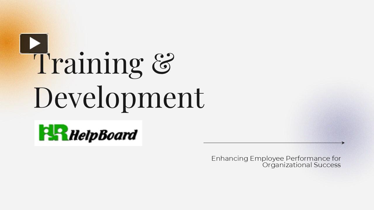 PPT – What is training and development, training and development ...