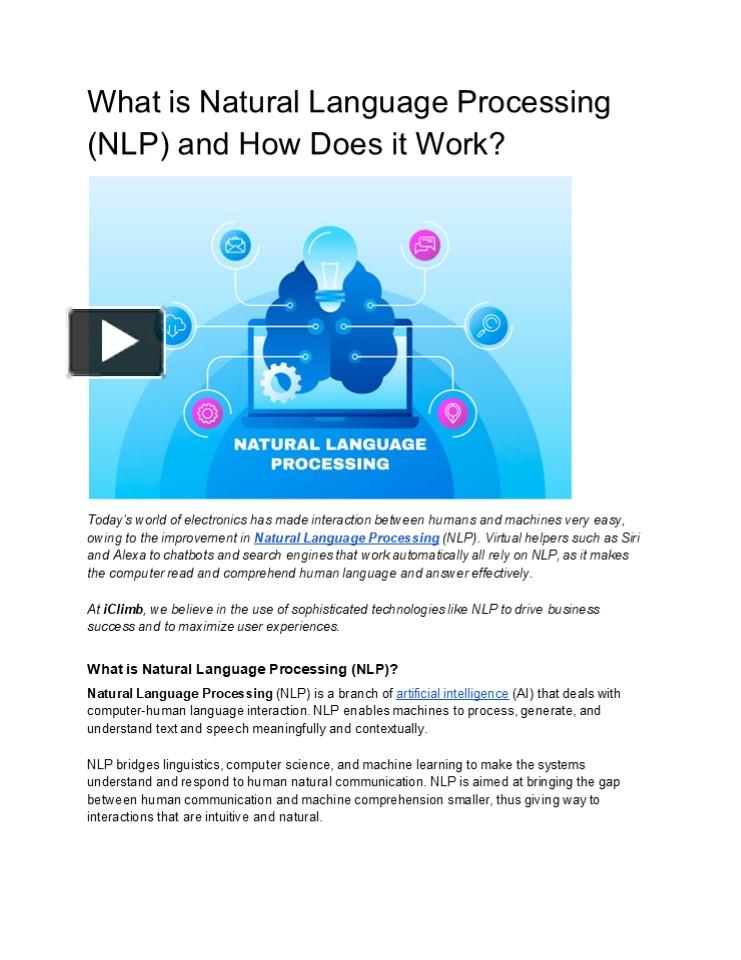 What is Natural Language Processing (NLP) and How Does it Work ...