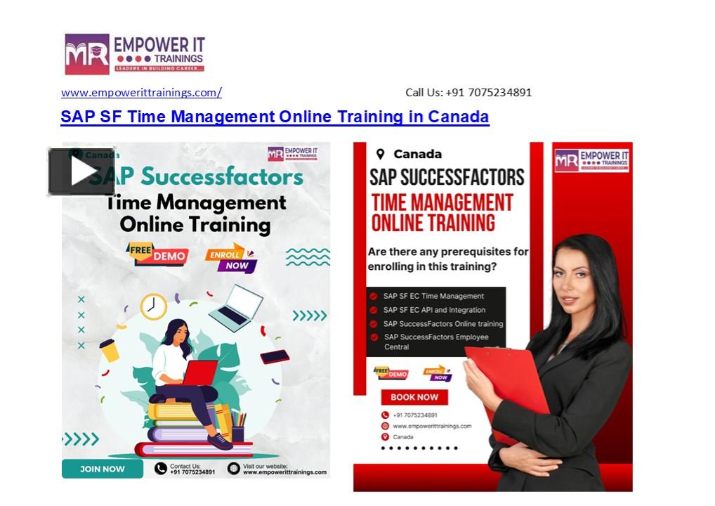 Best SAP SF Time Management Online Training in Canada presentation ...