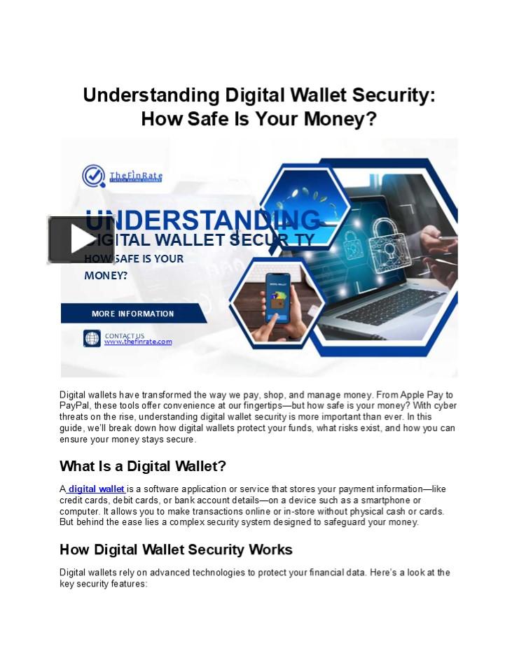 Understanding Digital Wallet Security: How Safe Is Your Money ...