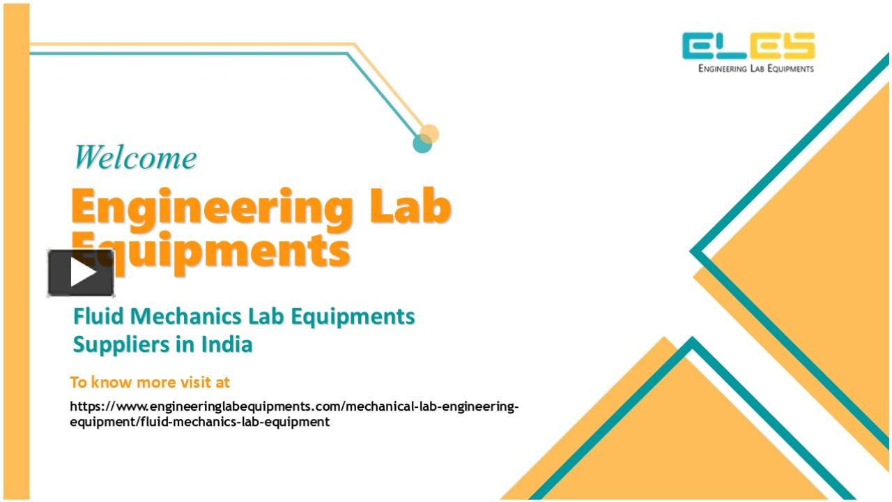PPT – Fluid Mechanics Lab Equipments Suppliers in India PowerPoint ...