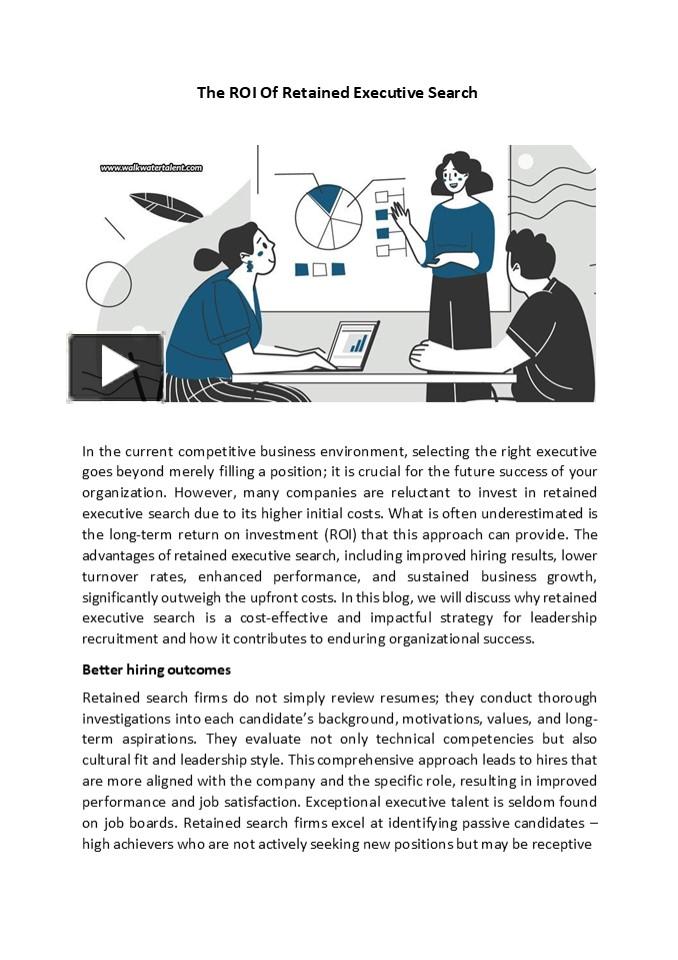 PPT – The ROI Of Retained Executive Search PowerPoint presentation ...
