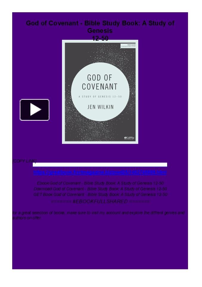 PPT – Pdf (read online) God of Covenant - Bible Study Book: A Study of ...