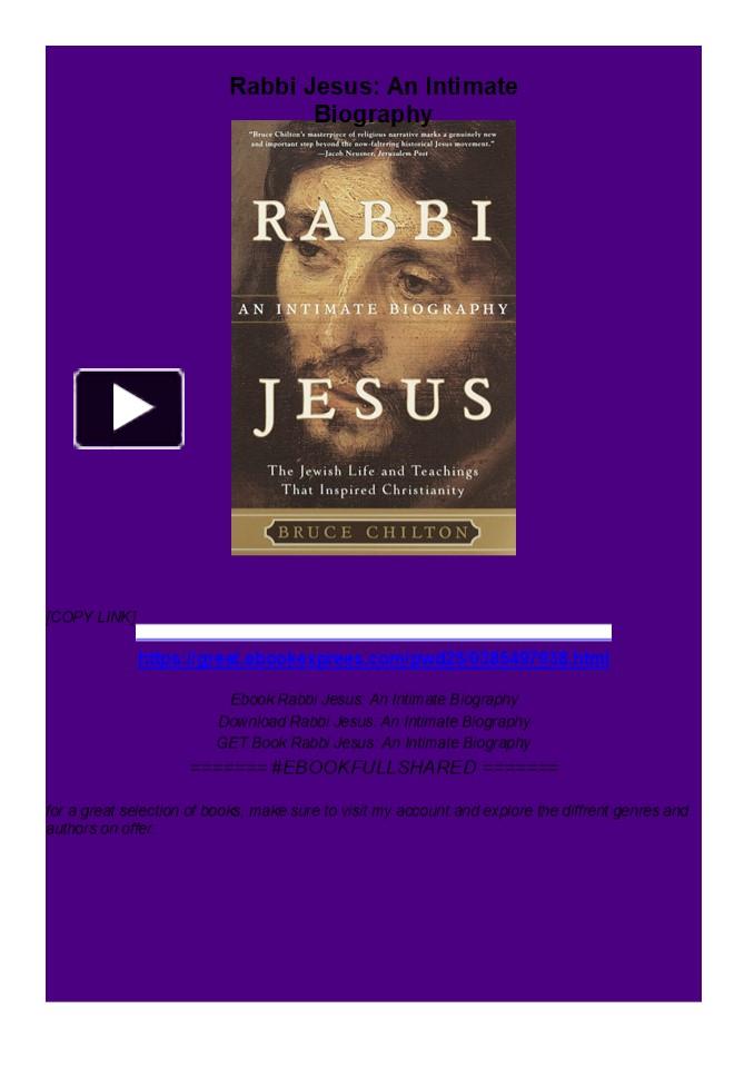PPT – Download Rabbi Jesus: An Intimate Biography PowerPoint ...