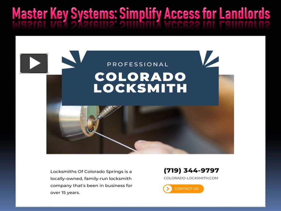 PPT – Master Key Systems: Simplify Access for Landlords PowerPoint ...