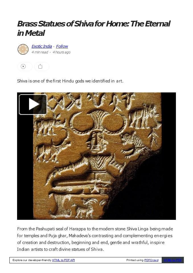 PPT – Brass Statues of Shiva for Home: The Eternal in Metal PowerPoint ...