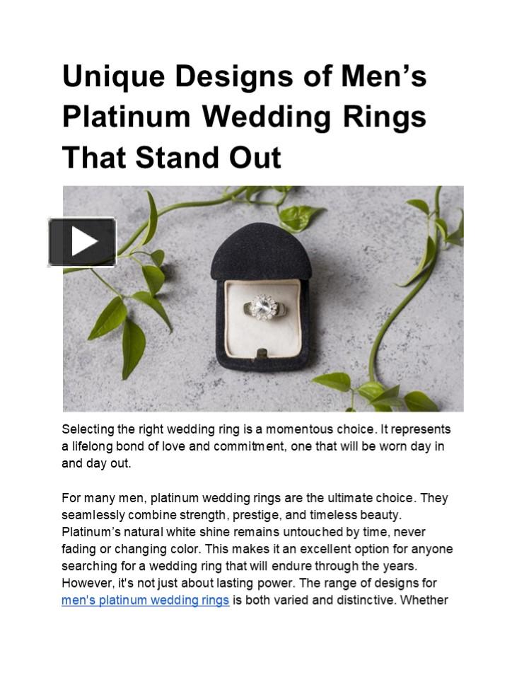 Unique Designs of Men's Platinum Wedding Bands That Stand Out ...