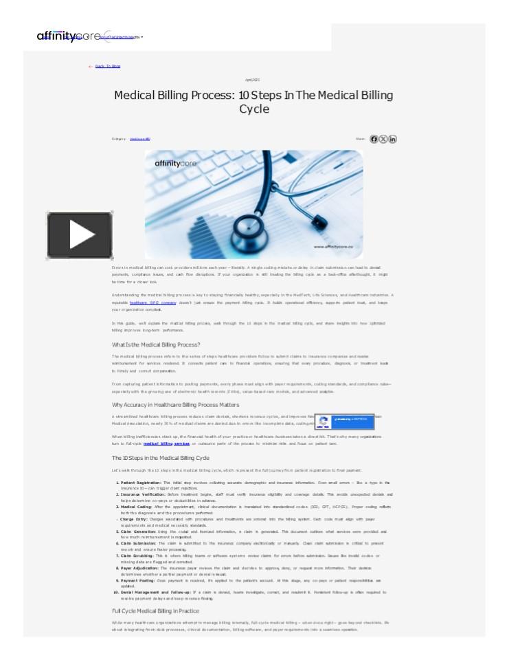 Medical Billing Process: 10 Steps in the Medical Billing Cycle ...