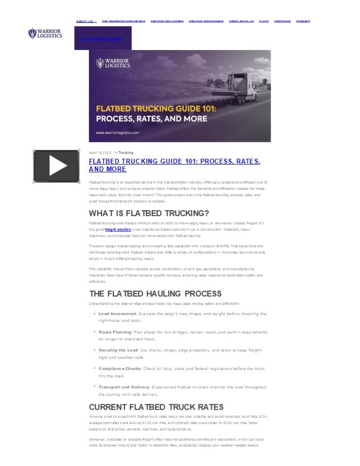 PPT – Flatbed Trucking Guide 101: Process, Rates, and More PowerPoint ...