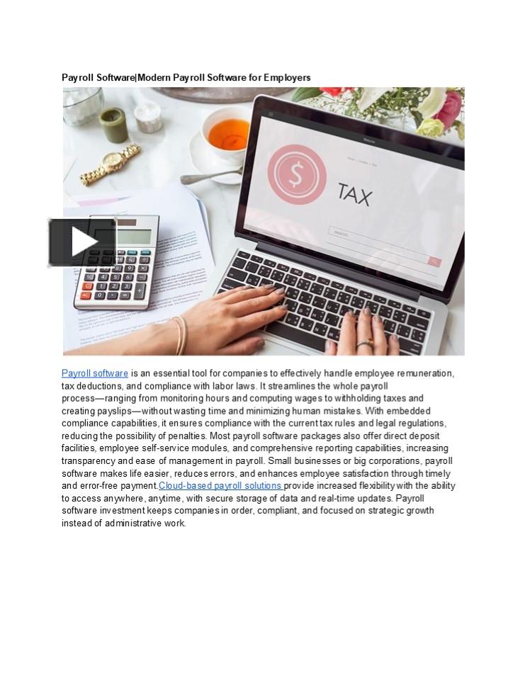 PPT – Payroll Software|Modern Payroll Software for Employers PowerPoint ...