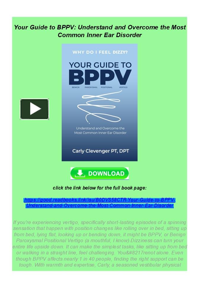 read pdf Your Guide to BPPV: Understand and Overcome the Most Common ...