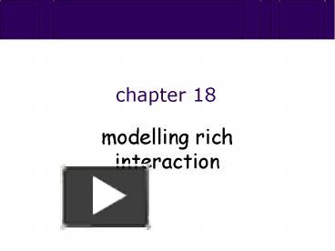 modelling rich interaction presentation | free to download
