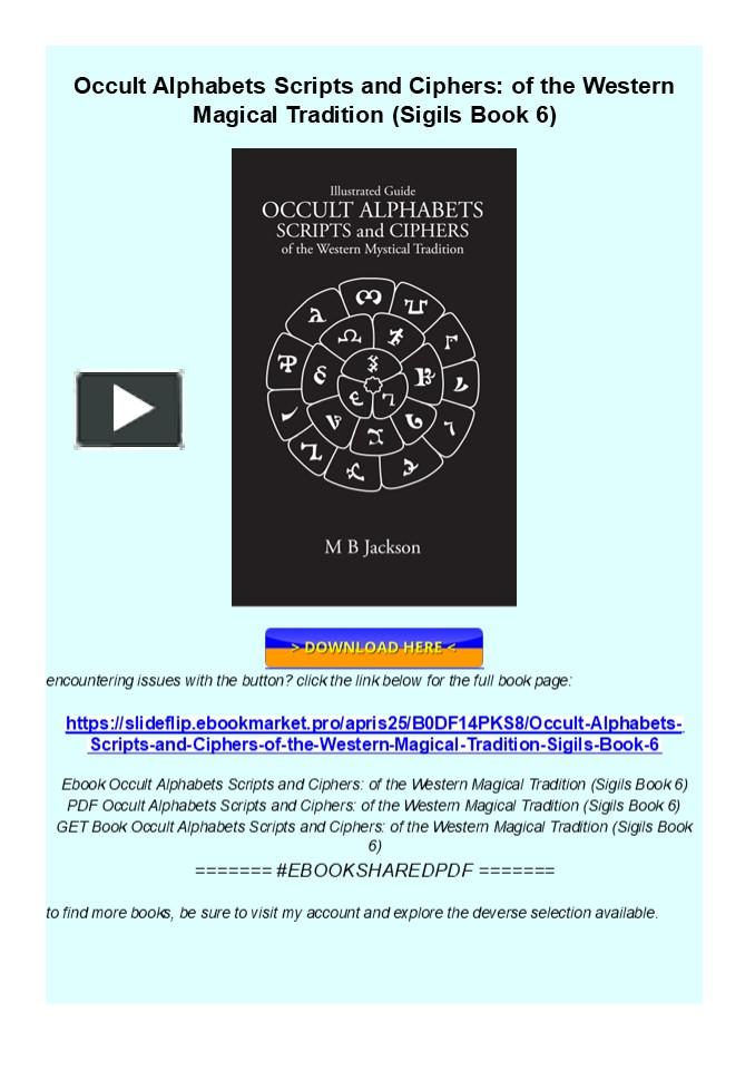 READ Occult Alphabets Scripts and Ciphers: of the Western Magical Trad ...