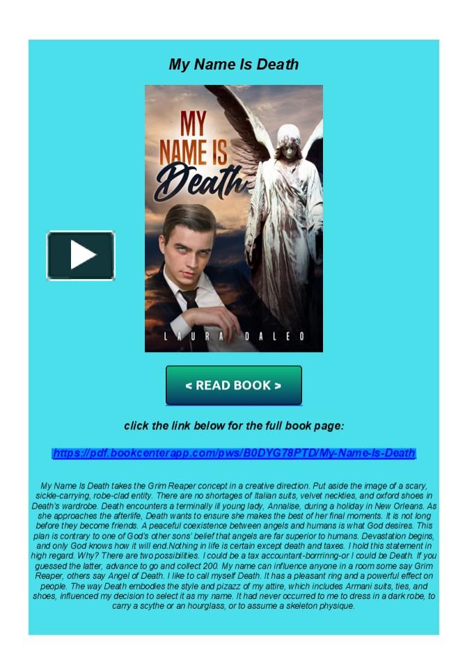read pdf My Name Is Death presentation | free to download