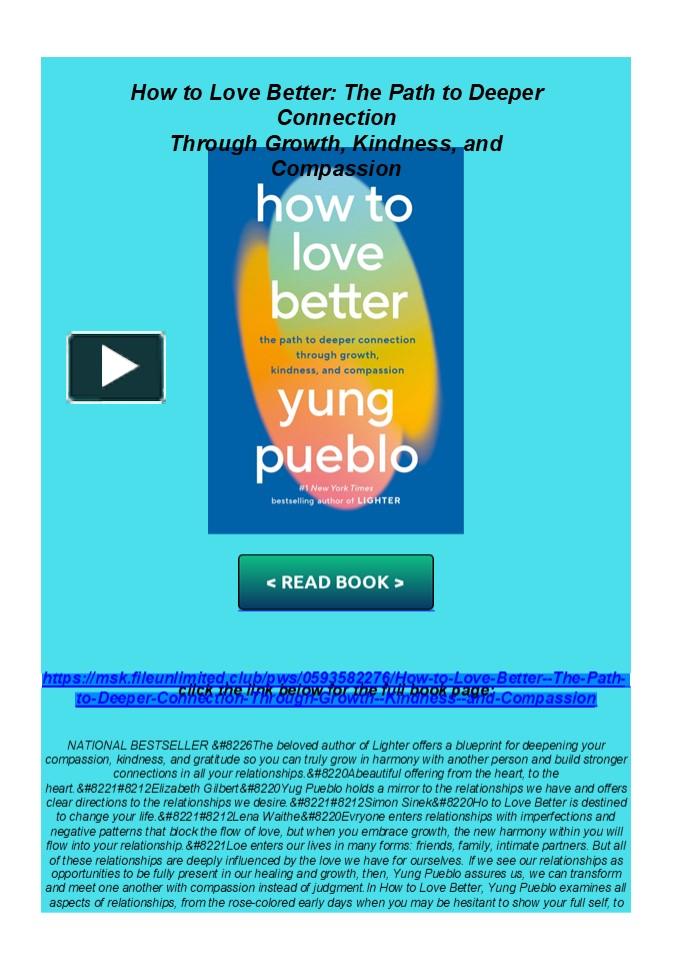 PDF How to Love Better: The Path to Deeper Connection Through Growth ...