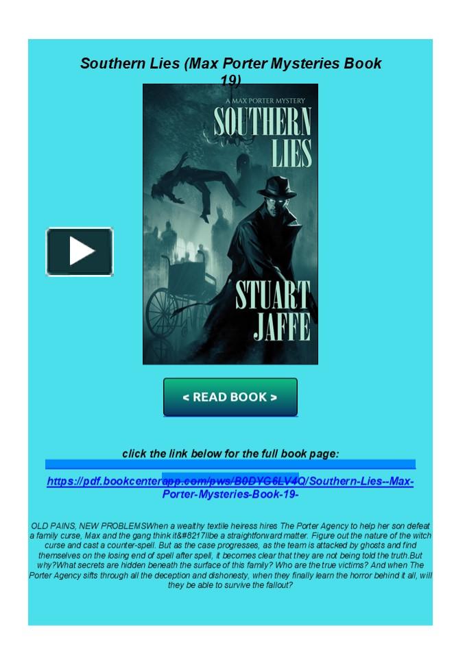 Kindle Southern Lies (Max Porter Mysteries Book 19) presentation | free ...