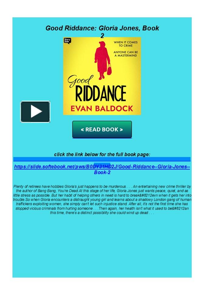 PDF Good Riddance: Gloria Jones, Book 2 presentation | free to download